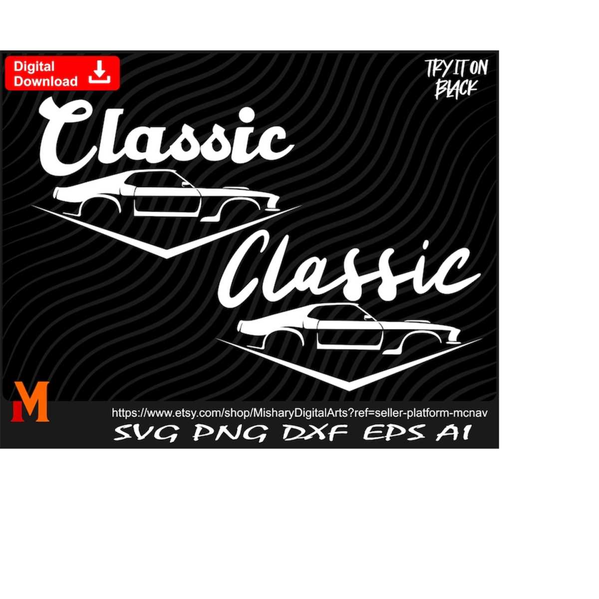 Classic Car Logo, Classic car svg, Vintage car svg - Digital | Inspire ...