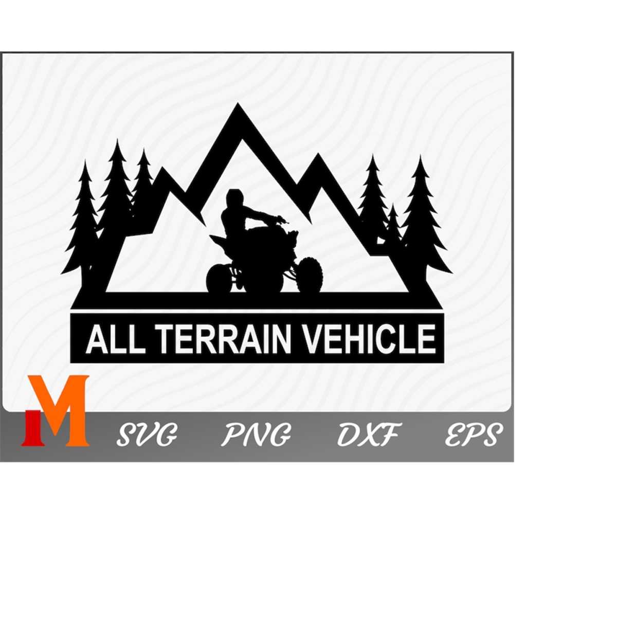 All Terrain Mountain ATV SVG, Mud riding, quad ride svg, 4 w - Inspire ...