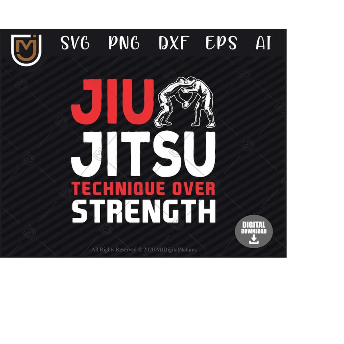 Brazilian Jiu Jitsu SVG Technique Over Strength - MMA SVG - | Inspire ...