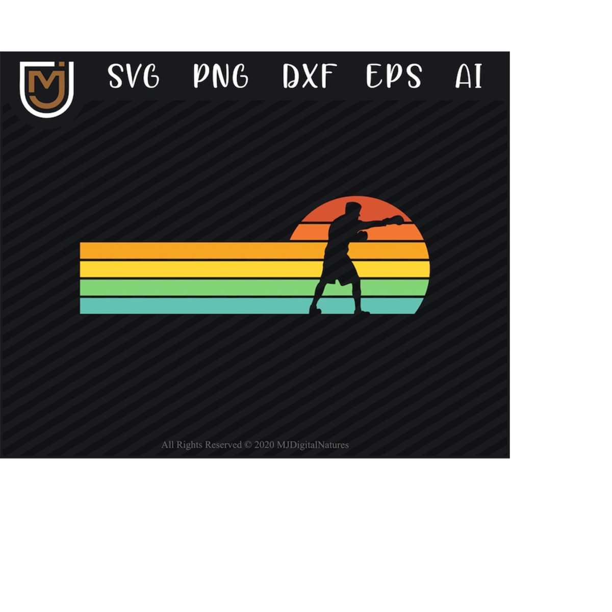 Cool Retro Boxer Svg - Boxing Svg, Boxing Clipart, Sports Sv | Inspire ...