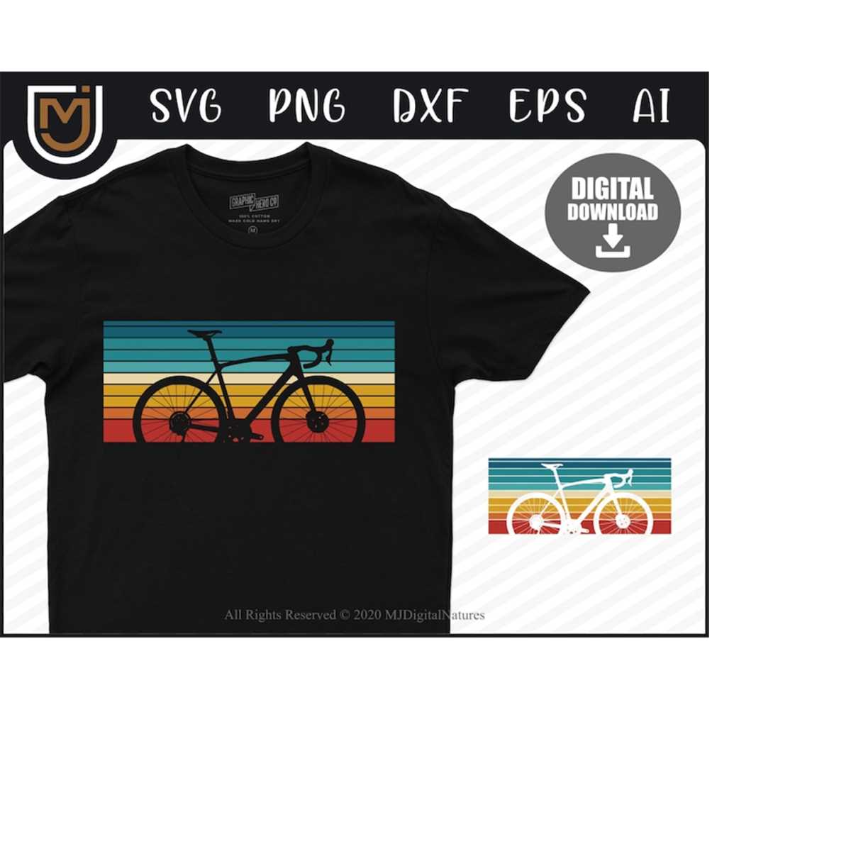 Retro 01 Road Bike Svg - Bicycle Svg, Bike Svg, PNG, Cut Fil - Inspire ...