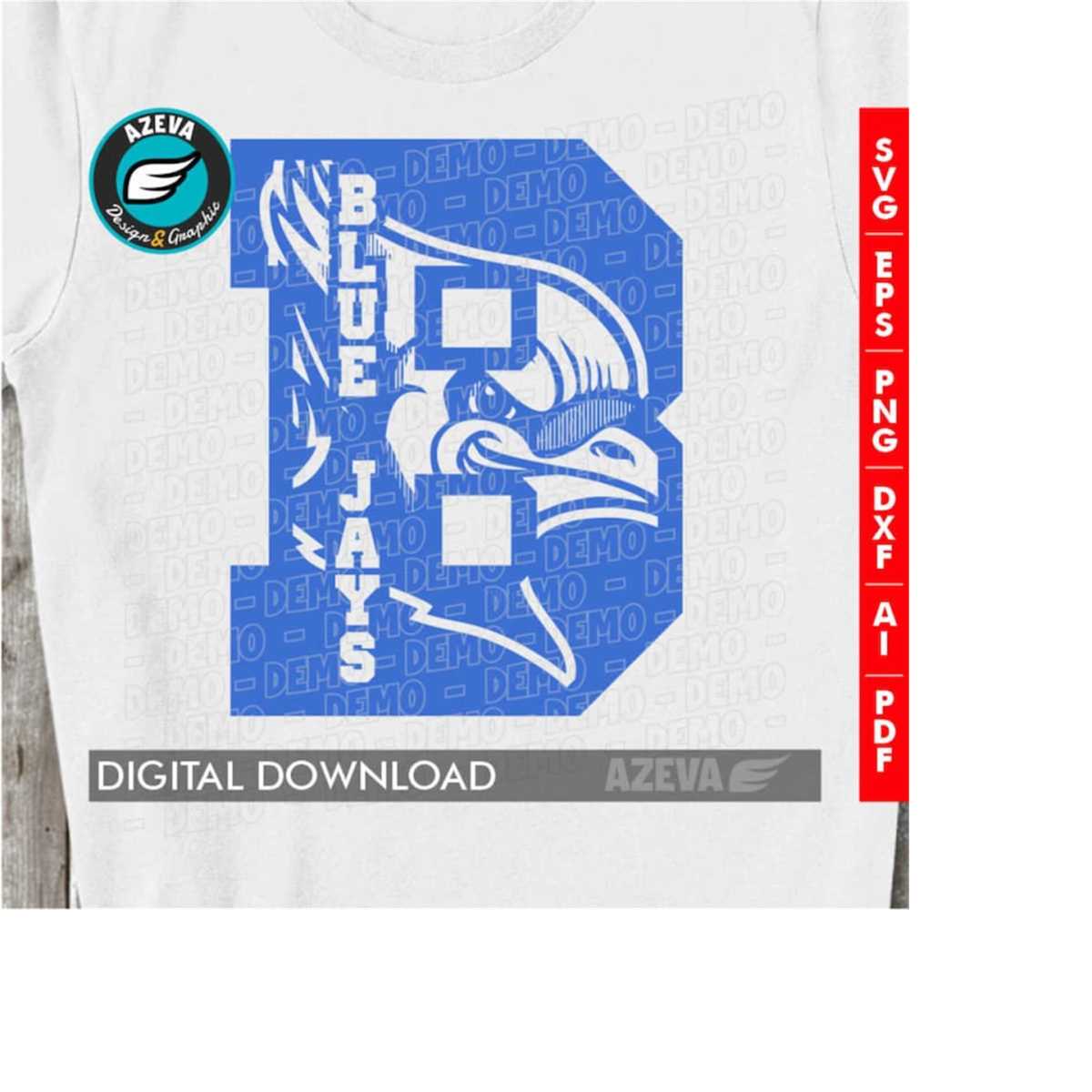 Blue Jays Team Logo svg,Mascot Inside Letter,Blue Jays Logo - Inspire ...