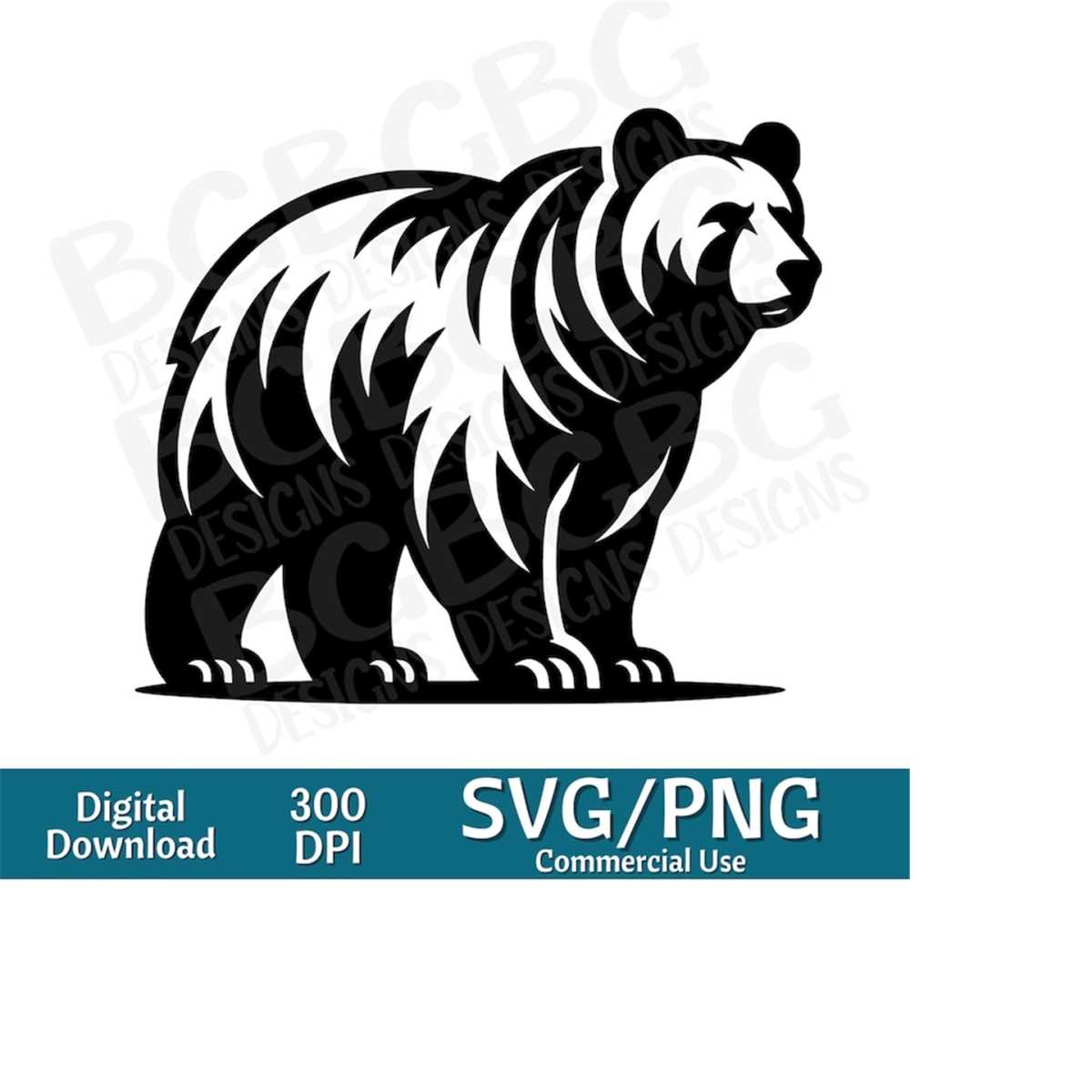 Bear Full Body SVG, Grizzly SVG, Bear mascot svg, png, vecto | Inspire ...