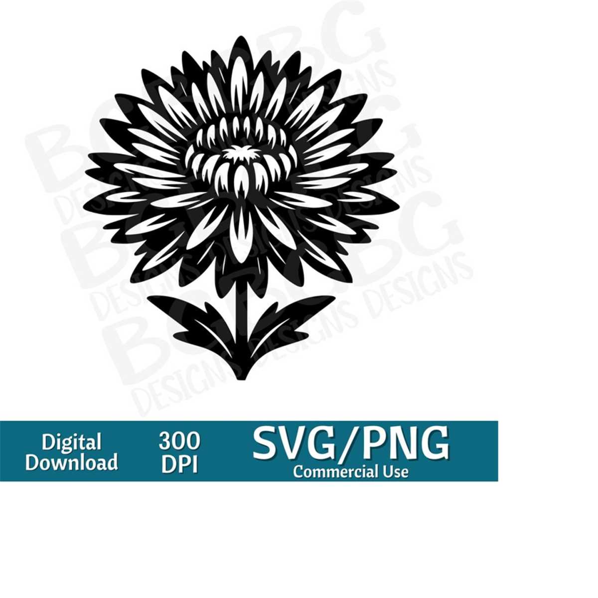 Aster Flower SVG PNG, Cricut, Silhouette, Cameo, Instant Dow | Inspire ...