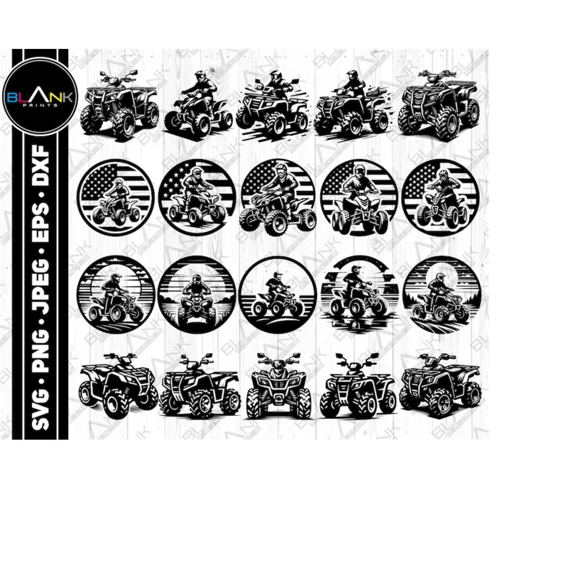 ATV bundle svg png jpeg eps dxf bundle silhouette cricut com - Inspire ...