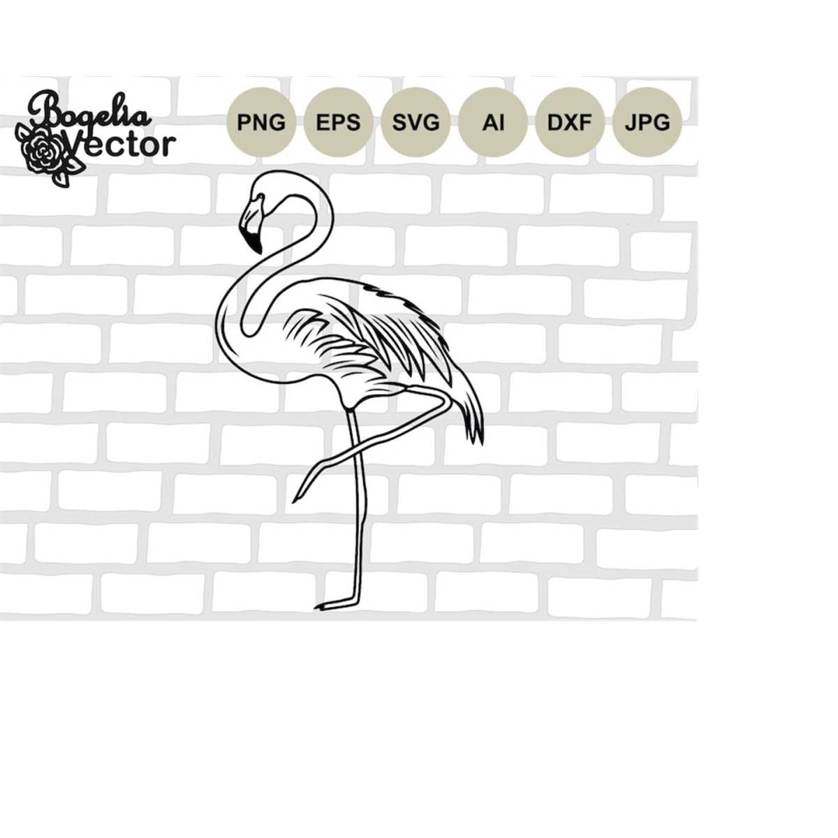 Flamingo Svg file, Flamingo Cut file, Animal Svg, Beach, Sum | Inspire ...