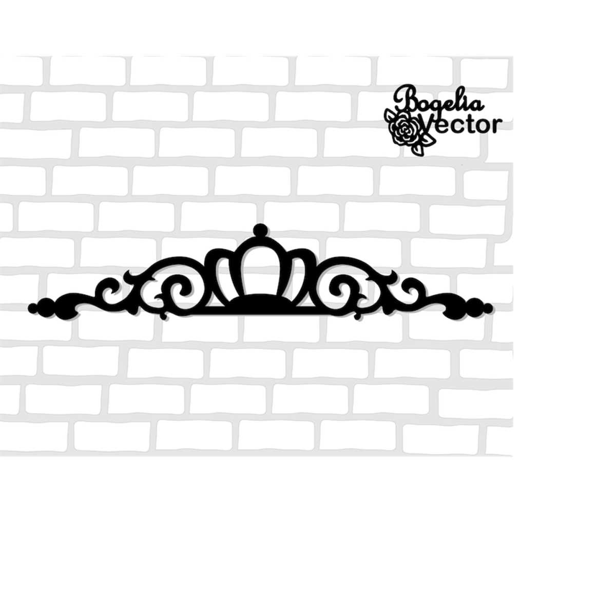 Border with Crown Svg, Border Cut file, Crown Svg, Vector, P | Inspire ...