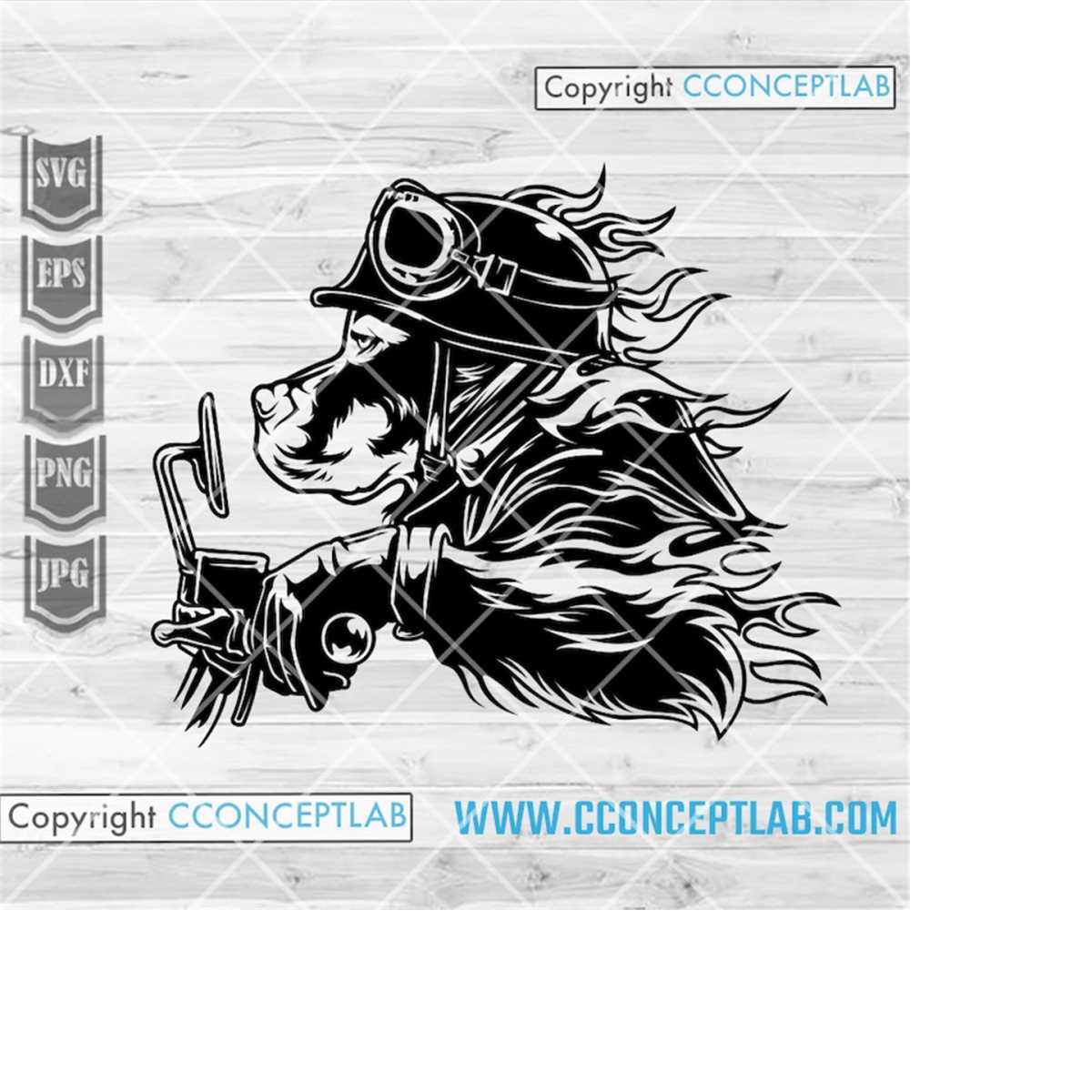 Biker Pitbull svg | Dog Lover Gift Idea dxf | Big Bike Rally | Inspire ...
