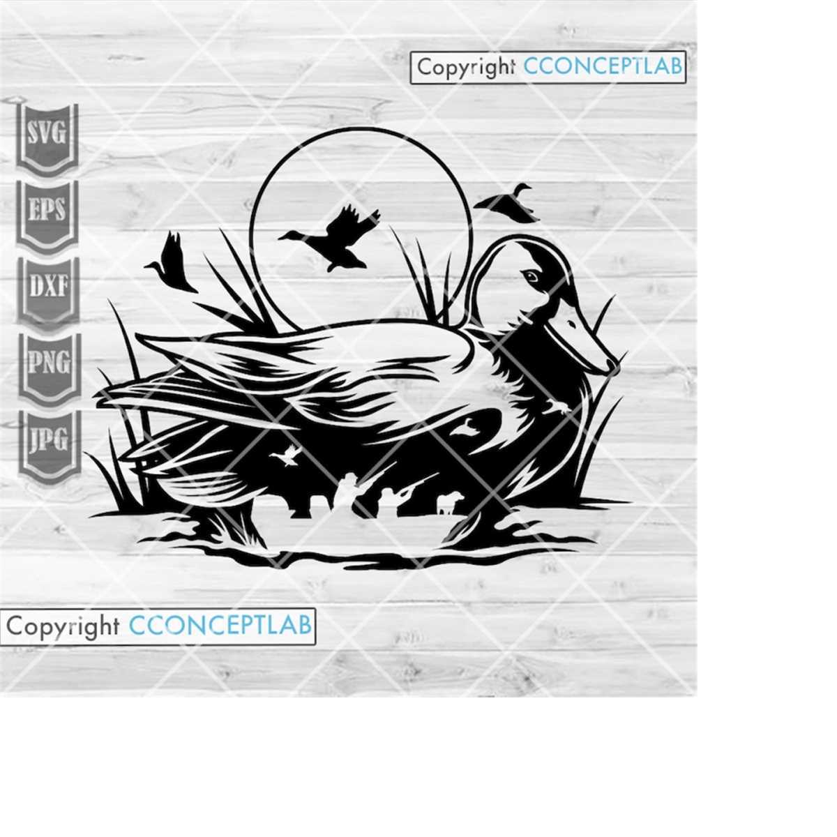 Duck Hunting Scene svg | Hunter Dad Clipart | Outdoor Shirt | Inspire ...