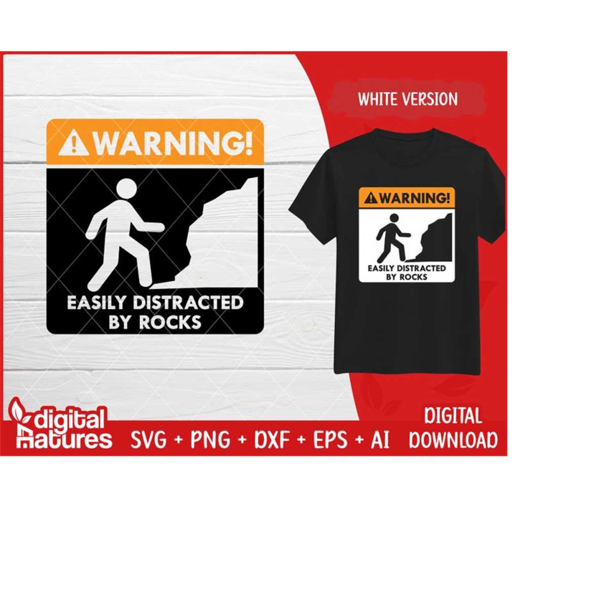 Warning Distracted by Rock Geology SVG - Geologists Svg, Roc - Inspire ...