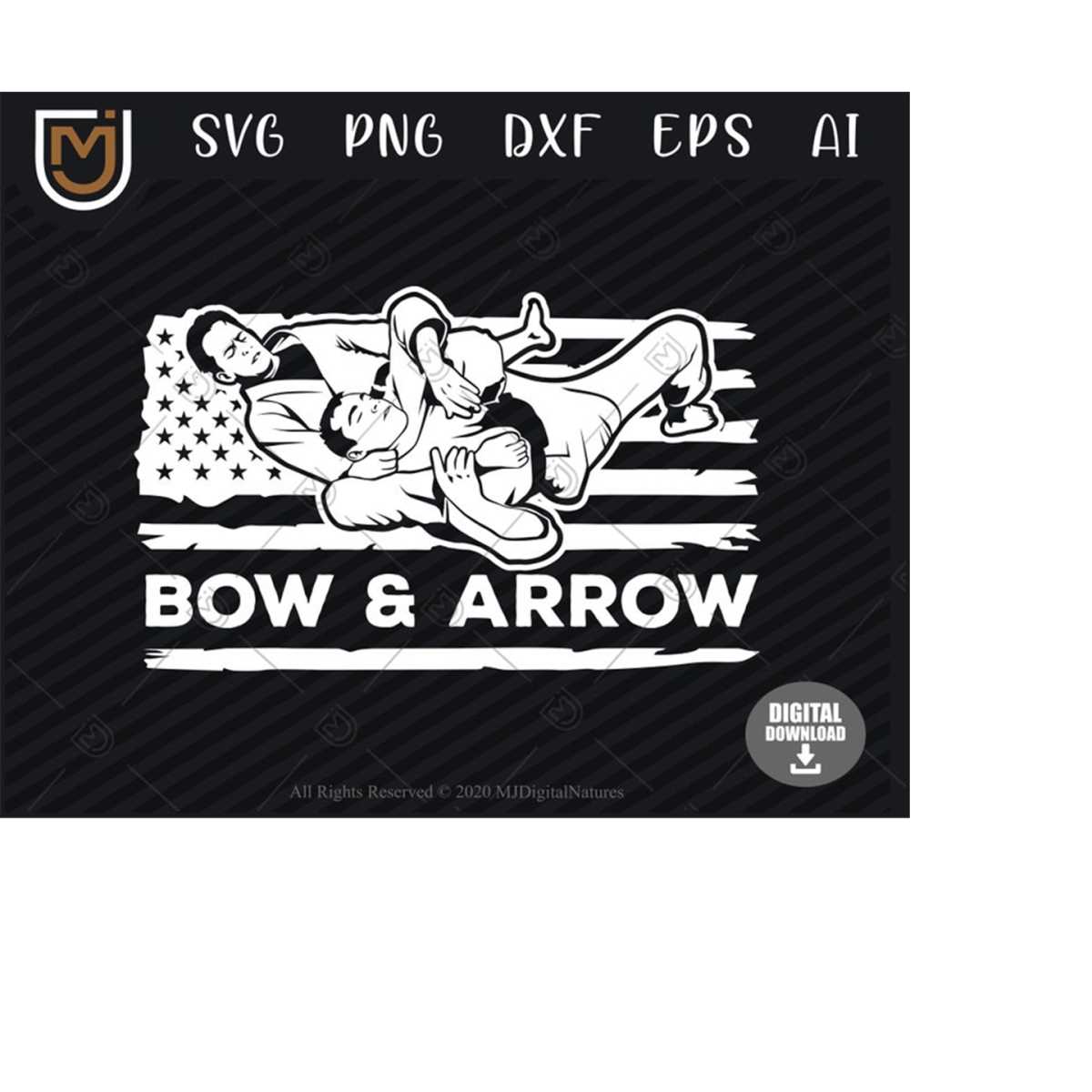 Brazilian Jiu-Jitsu Svg American Flag Bow and arrow - Mma Sv | Inspire ...
