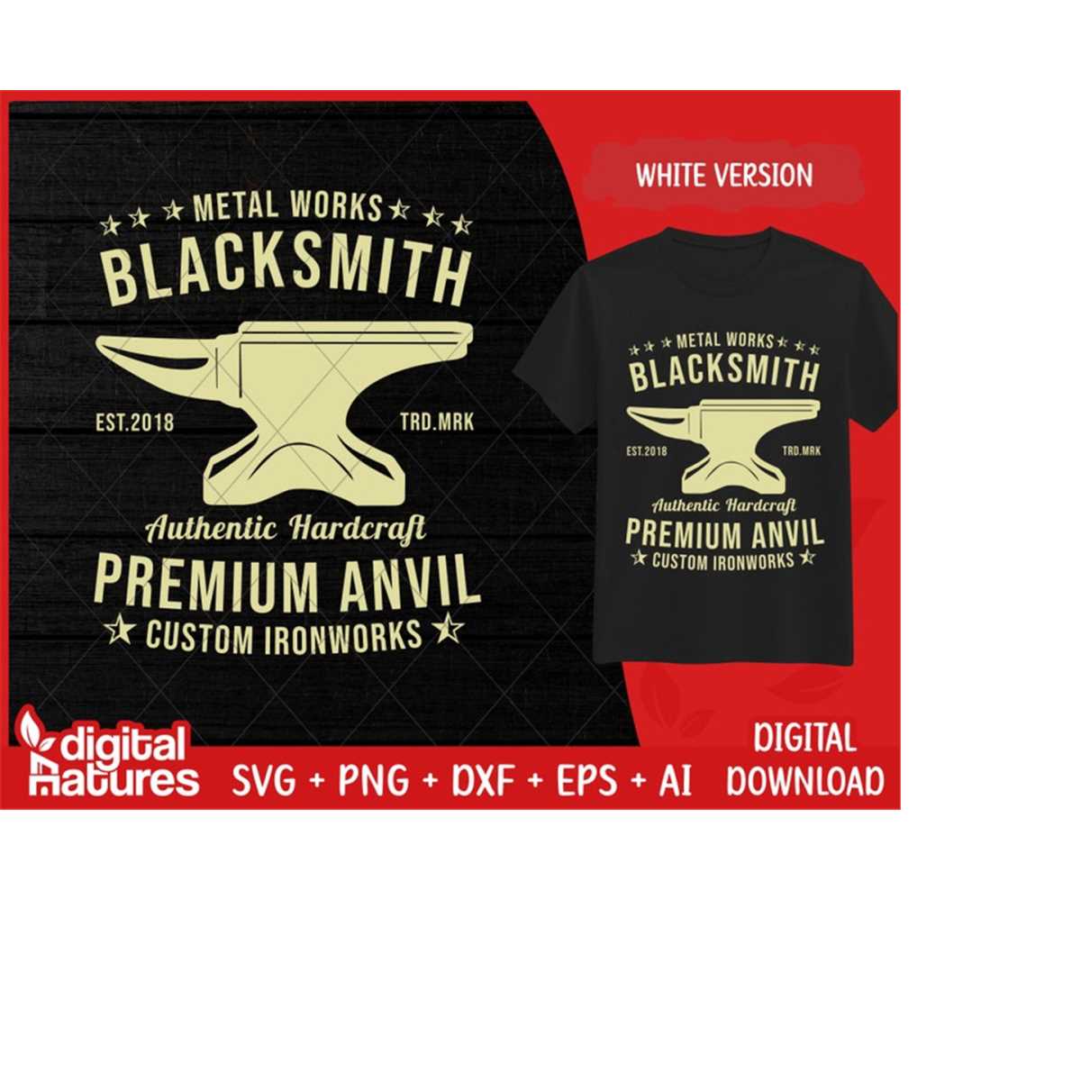 Vintage Premium Anvil Blacksmith Svg Files - Forge SVG, Blac | Inspire ...