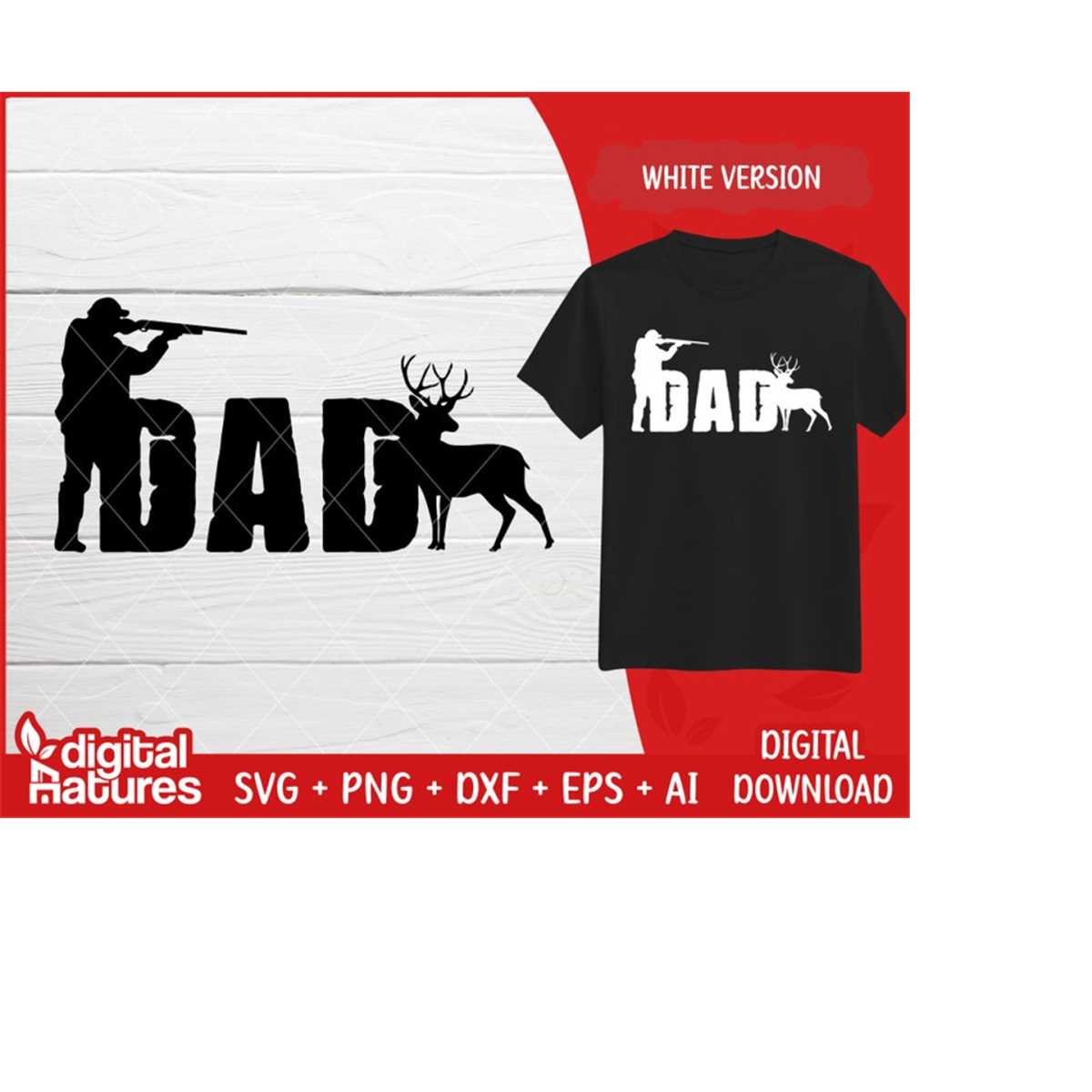 Cool Deer Hunting SVG Dad - Deer Svg, Deer Elk Hunter Svg, A | Inspire ...