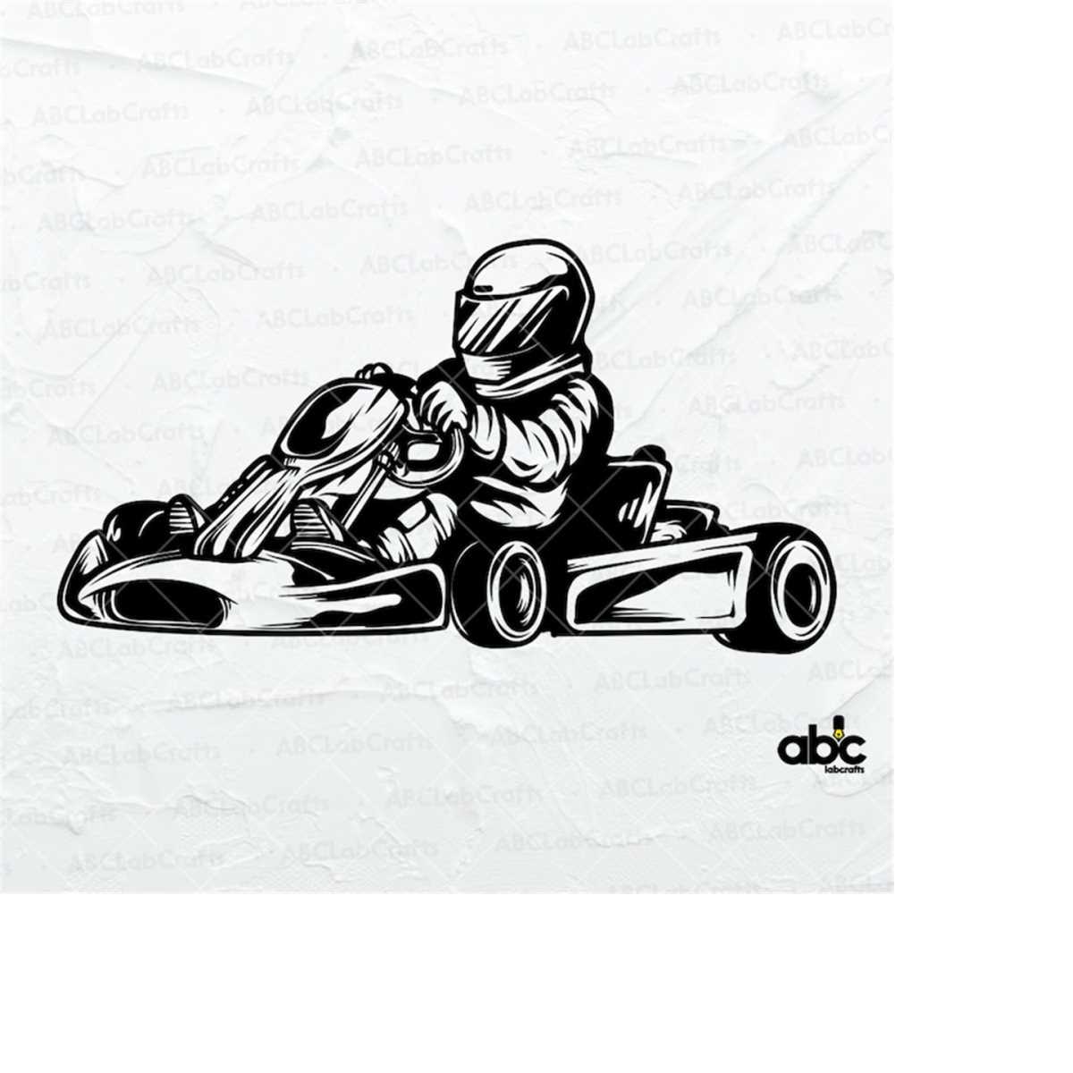 Go Kart Riding Svg File | Kart Riding Svg | Kart Racing Svg - Inspire ...