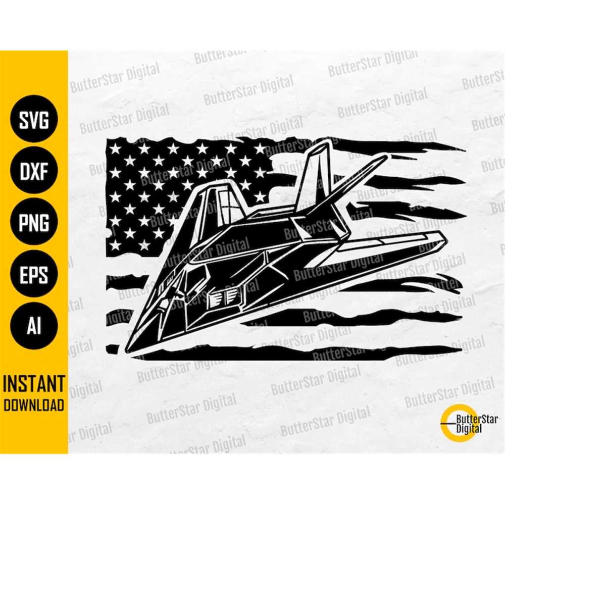 US Stealth Aircraft SVG | United States Air Force Decal Grap | Inspire ...