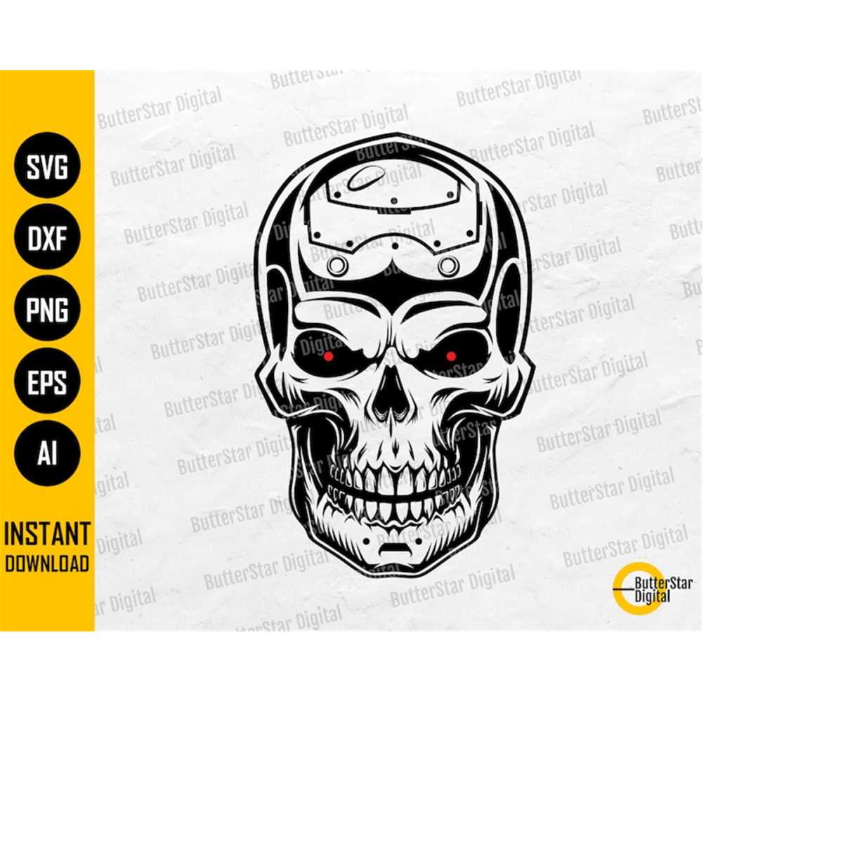Metal Skull SVG | Skeleton SVG | Gothic Decal T-Shirt Sticke - Inspire ...