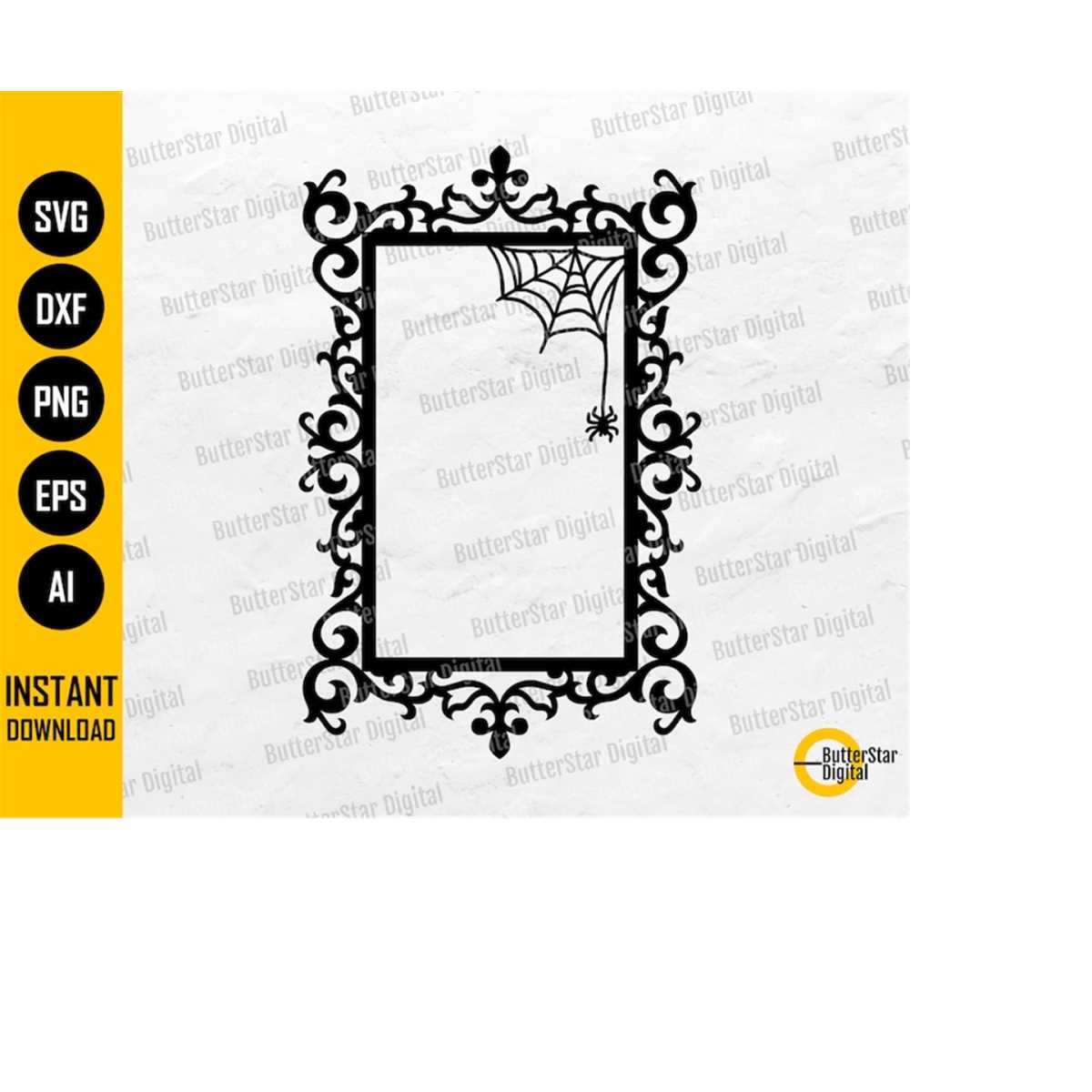 Spooky Frame SVG | Creepy Mirror SVG | Horror Gothic Wall De | Inspire ...