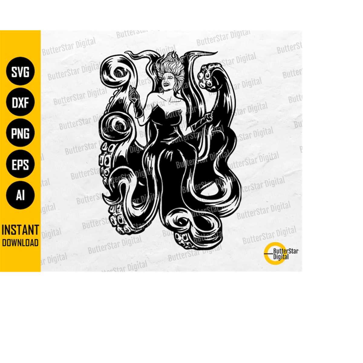 Octopus Woman SVG | Tentacles SVG | Ocean Sea Monster Vinyl - Inspire ...