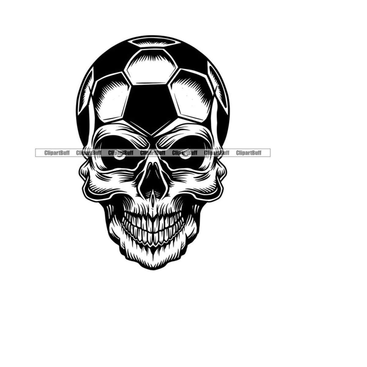 Soccer Ball Skeleton Skull Head Evil Goal Kick Sport Game Sp | Inspire ...