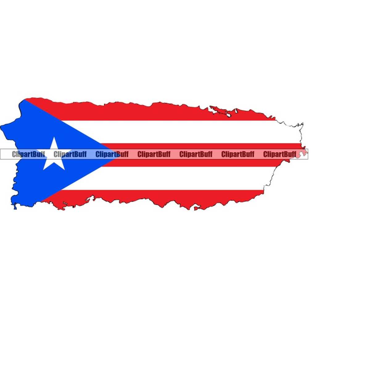 Puerto Rico Flag Puerto Rican Country Map Ethnic Pride Natio - Inspire ...