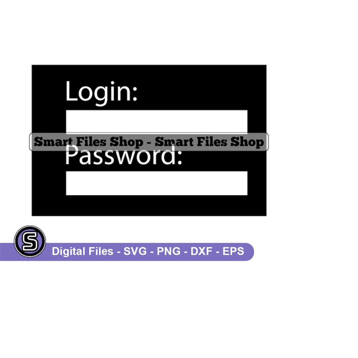 Login and Password Svg, Login Svg, Password Svg, Login Dxf, - Inspire Uplift