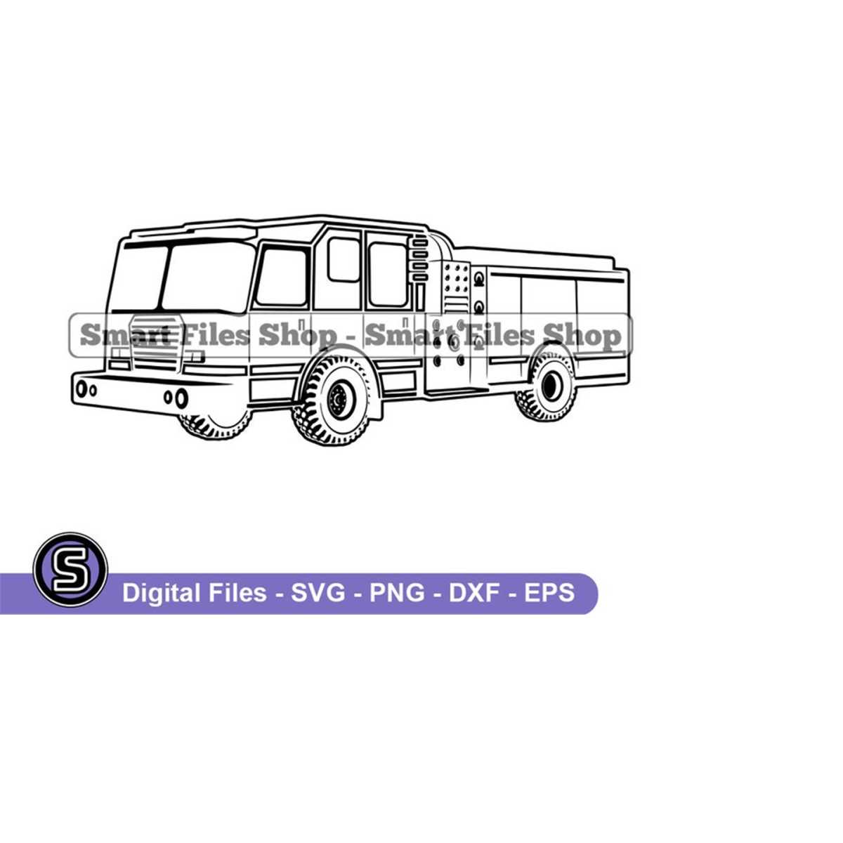 Fire Truck Outline SVG, Fire Truck Svg, Fire Enngine Svg, Fi | Inspire ...