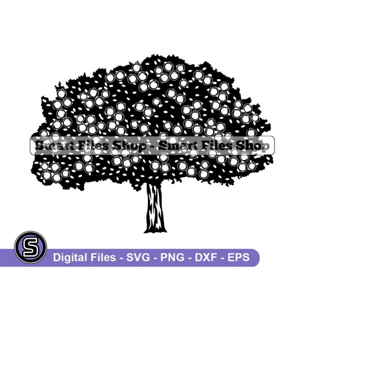 Apple Tree SVG, Fruit Tree Svg, Tree Svg, Apple Tree Dxf, Ap | Inspire ...