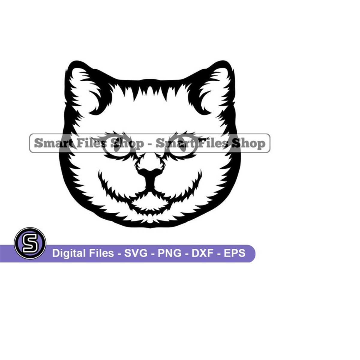 Russian Blue Cat Face SVG, Cat Mascot SVG, Cat Head Svg, Cat - Inspire ...