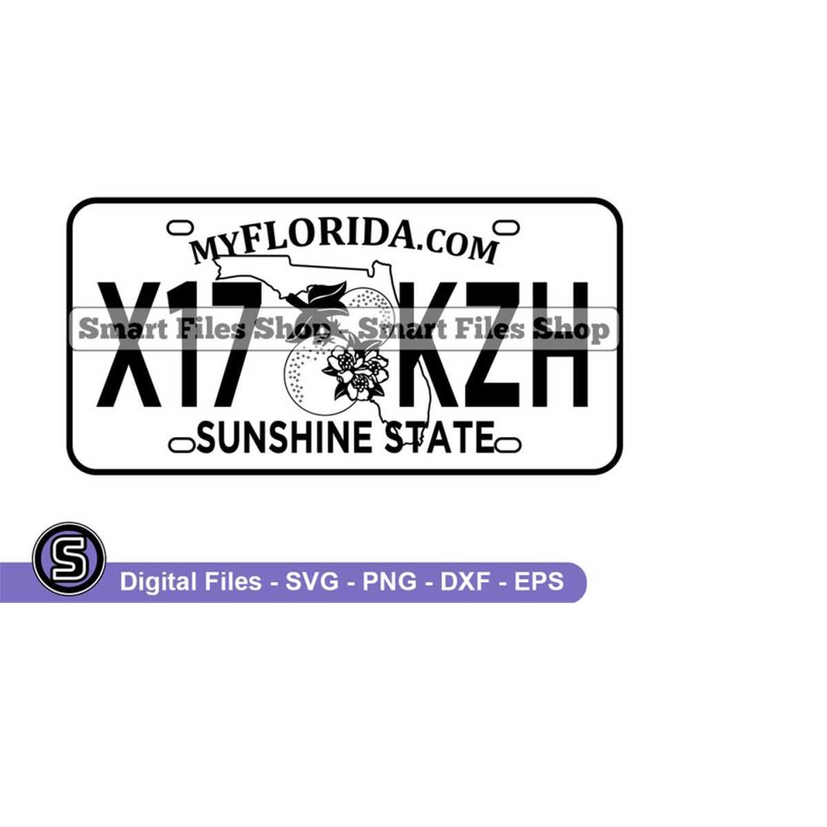 Florida Licence Plate Svg, Florida Svg, Driving Svg, Driver - Inspire ...