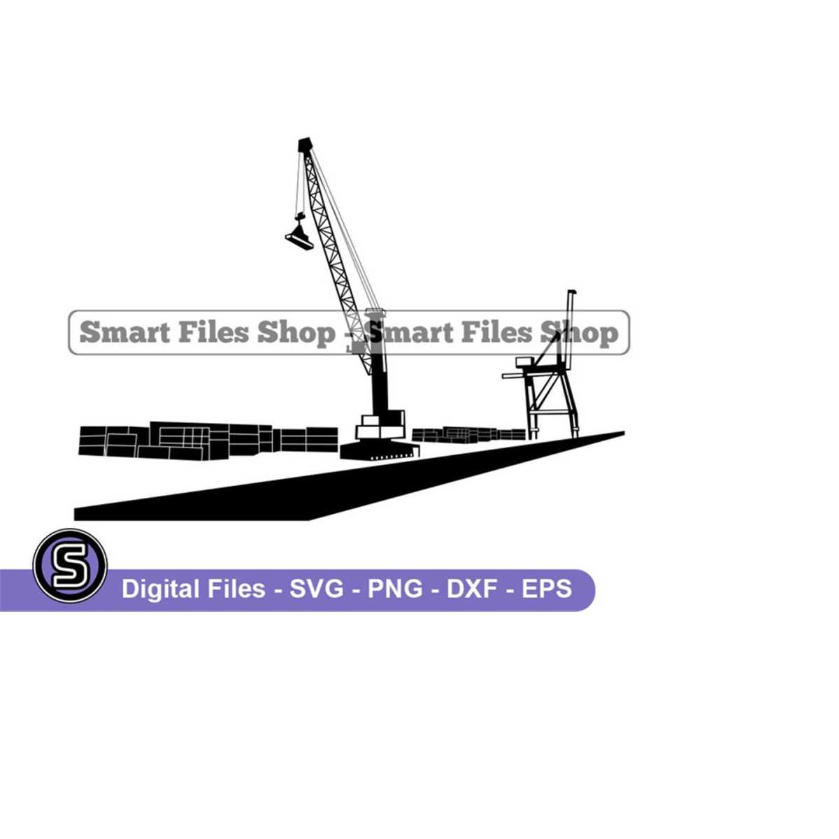 Sea Port Cranes Svg, Sea Port Svg, Port Cranes Svg, Sea Port | Inspire ...