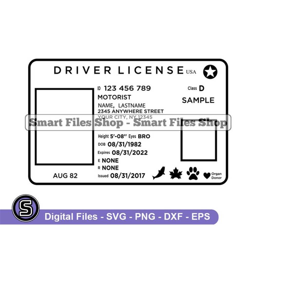Drivers Licence Template Svg, Drivers Licence Svg, ID Svg, I | Inspire ...