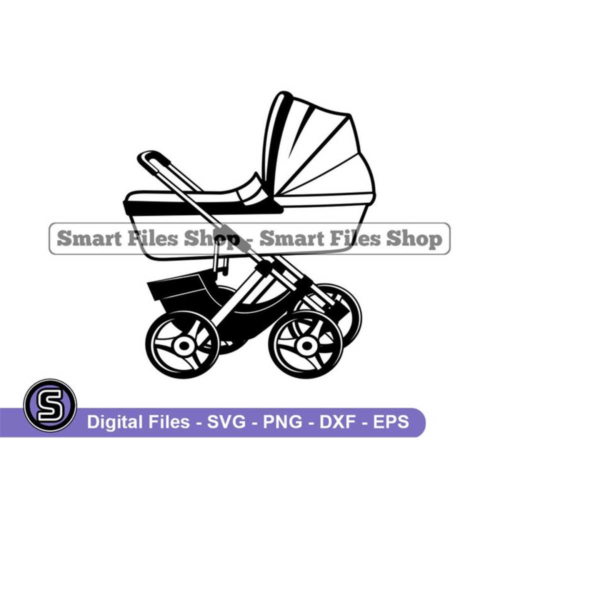 Baby Stroller 3 Svg, Stroller Svg, Baby Carriage Svg, Stroll | Inspire ...