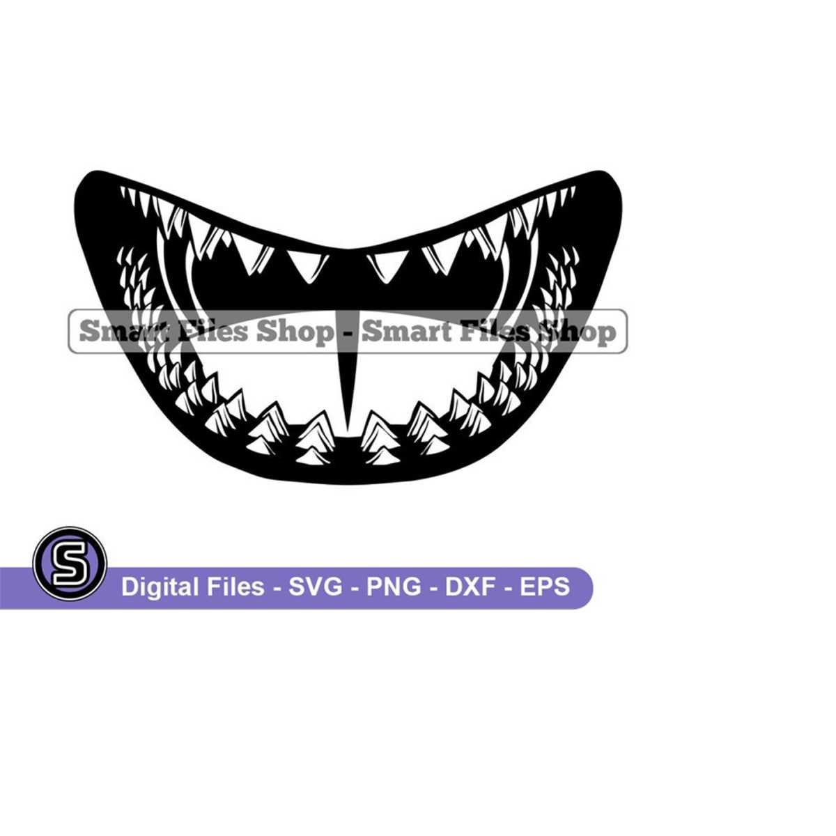 Sharp Teeth Svg, Teeth Svg, Shark Teeth Svg, Teeth Dxf, Teet | Inspire Uplift