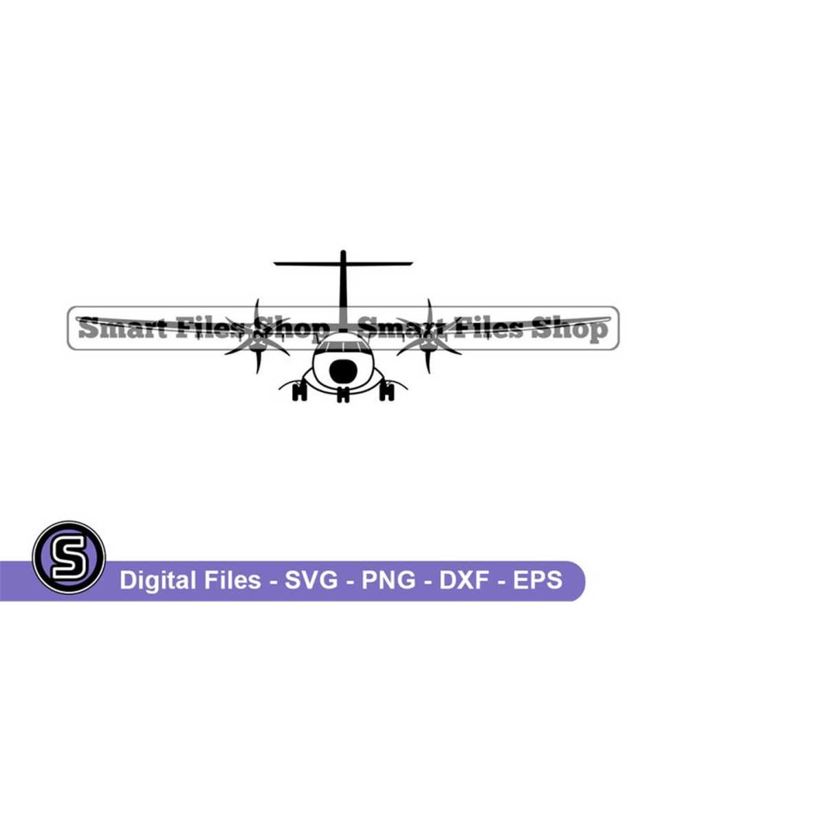 Propeller Jumbo Jet Svg, Propeller Airplane Svg, Aircraft Sv - Inspire ...
