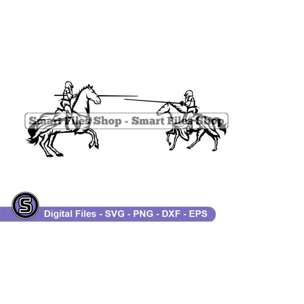 Knights Jousting SVG, Knight Svg, Medieval Svg, Feudal Svg, - Inspire ...