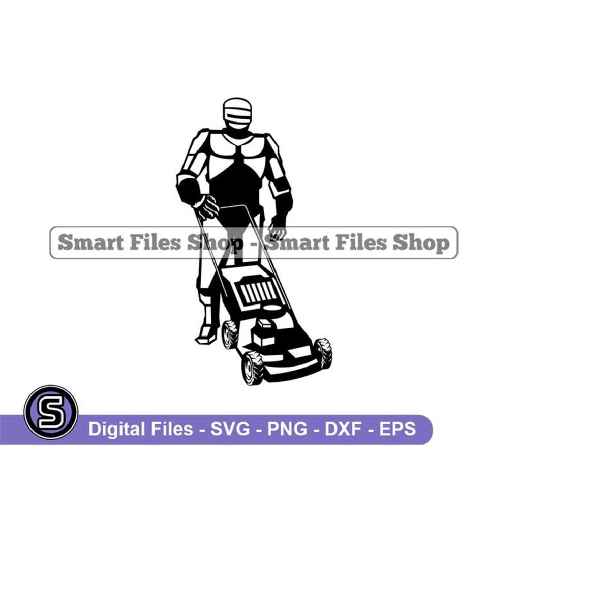 Robot Lawn Mowing Svg, Lawn Mower Svg, Landscaping Svg, Land - Inspire ...