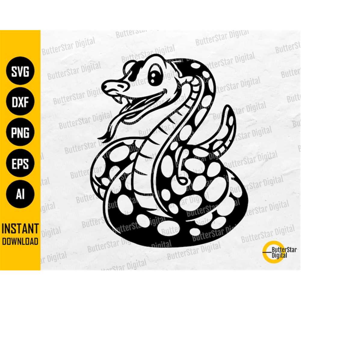 Cute Snake SVG | Wild Animal Vinyl Stencil Graphics | Cricut - Inspire ...