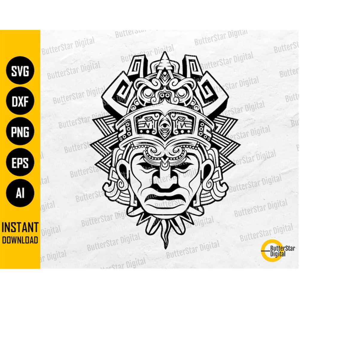 Aztec Mask SVG | Ancient Civilization SVG | Indian Mayan Nat - Inspire ...