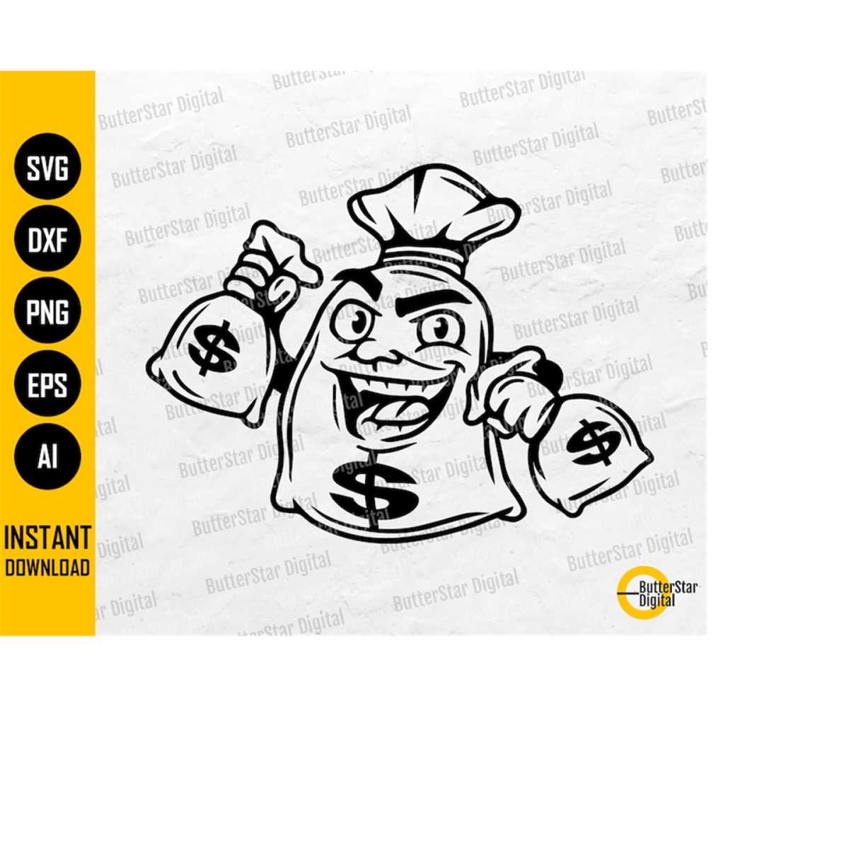 Money Bag With Cash Bags SVG | US Dollar SVG | Bank Svg| Cri | Inspire ...
