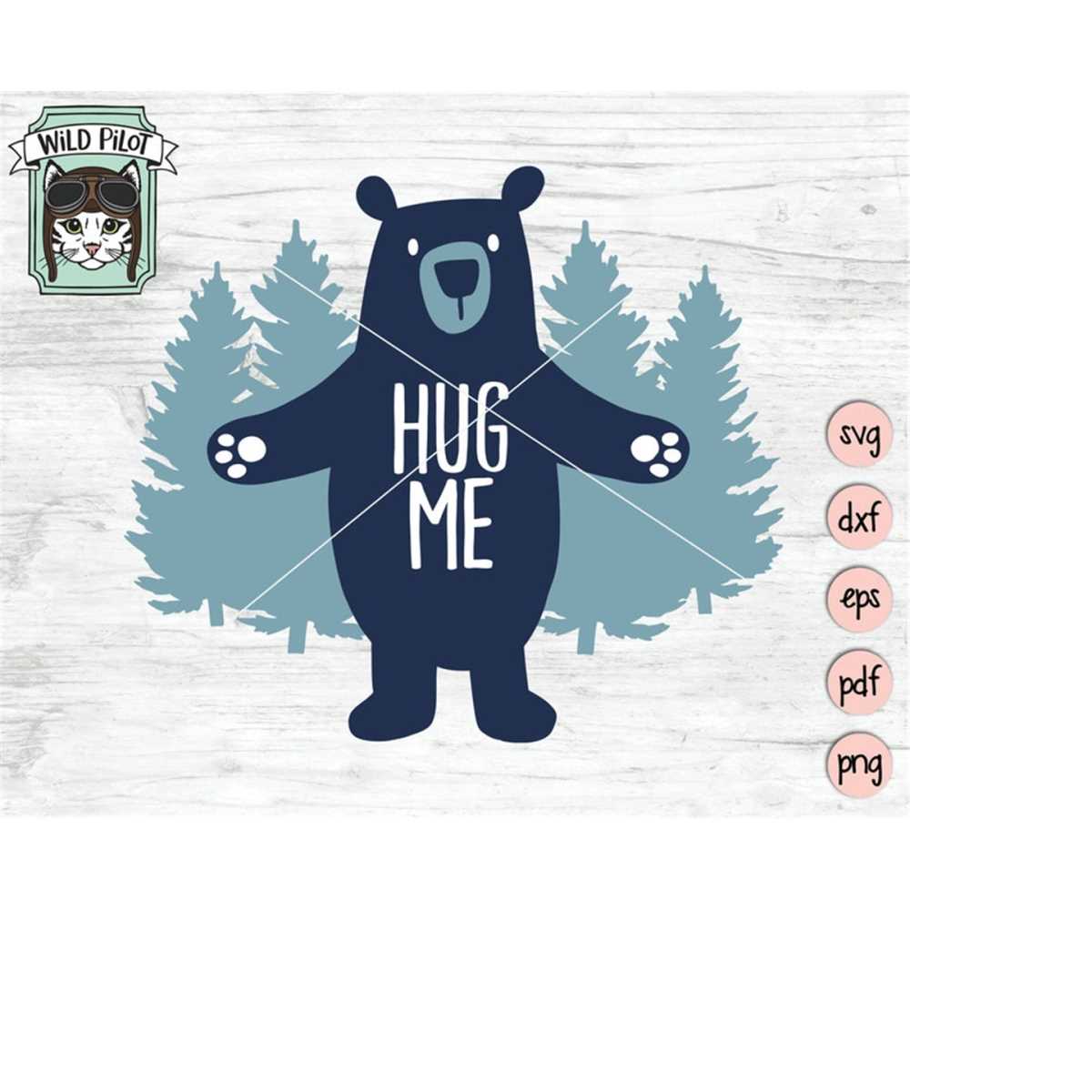Cute Bear SVG, Bear svg file, Hug Me svg, Bear Hug svg file | Inspire ...