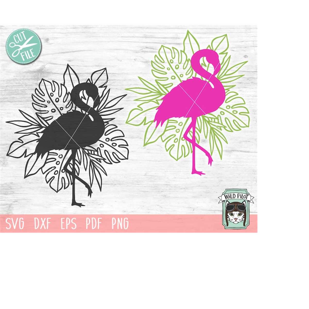 Flamingo SVG Cut File, Flamingo Leaves svg, Flamingo Tropica - Inspire ...