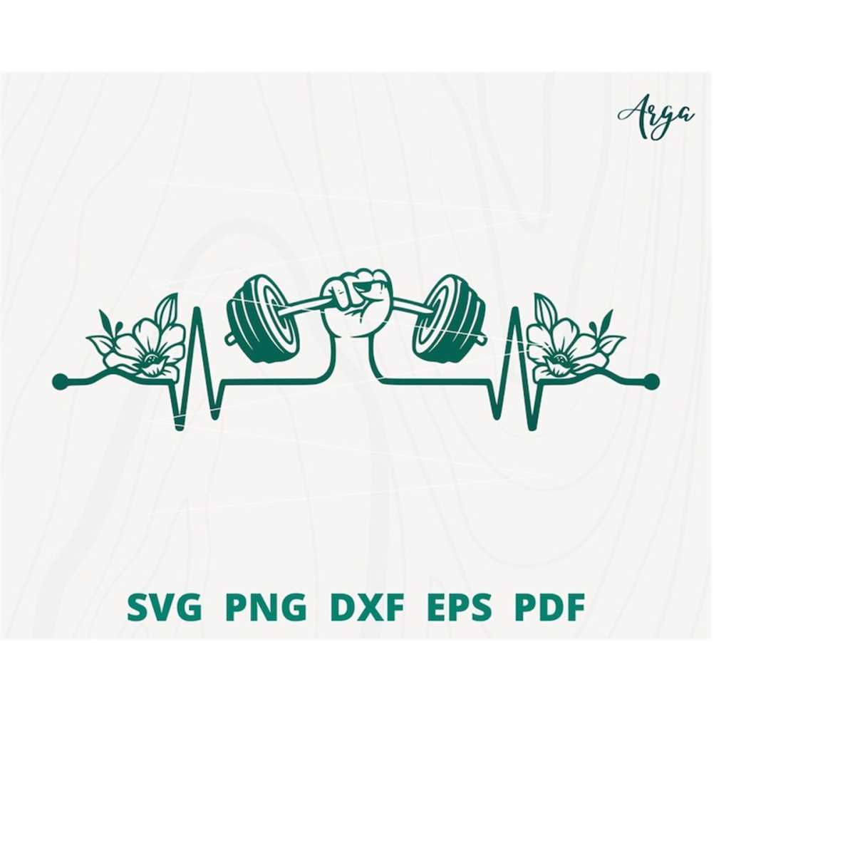 Fitness svg, heart beat fitness svg, Dumbbell svg, Women str | Inspire ...