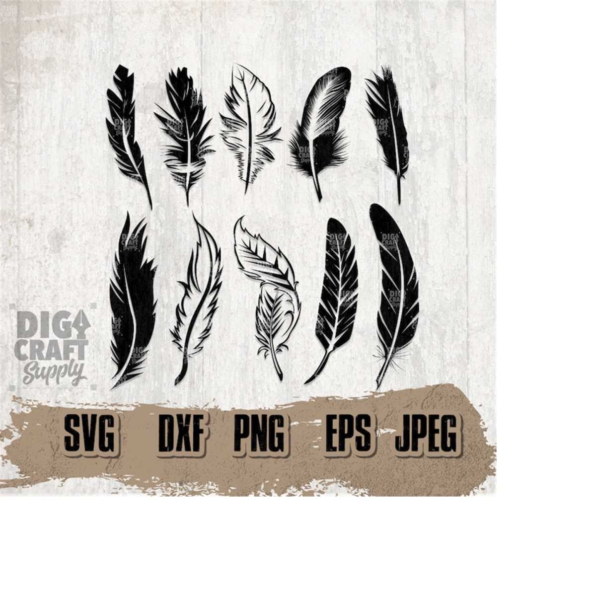10 Feather Bundle svg, Feather svg, Bundle svg, Feather Clip - Inspire ...