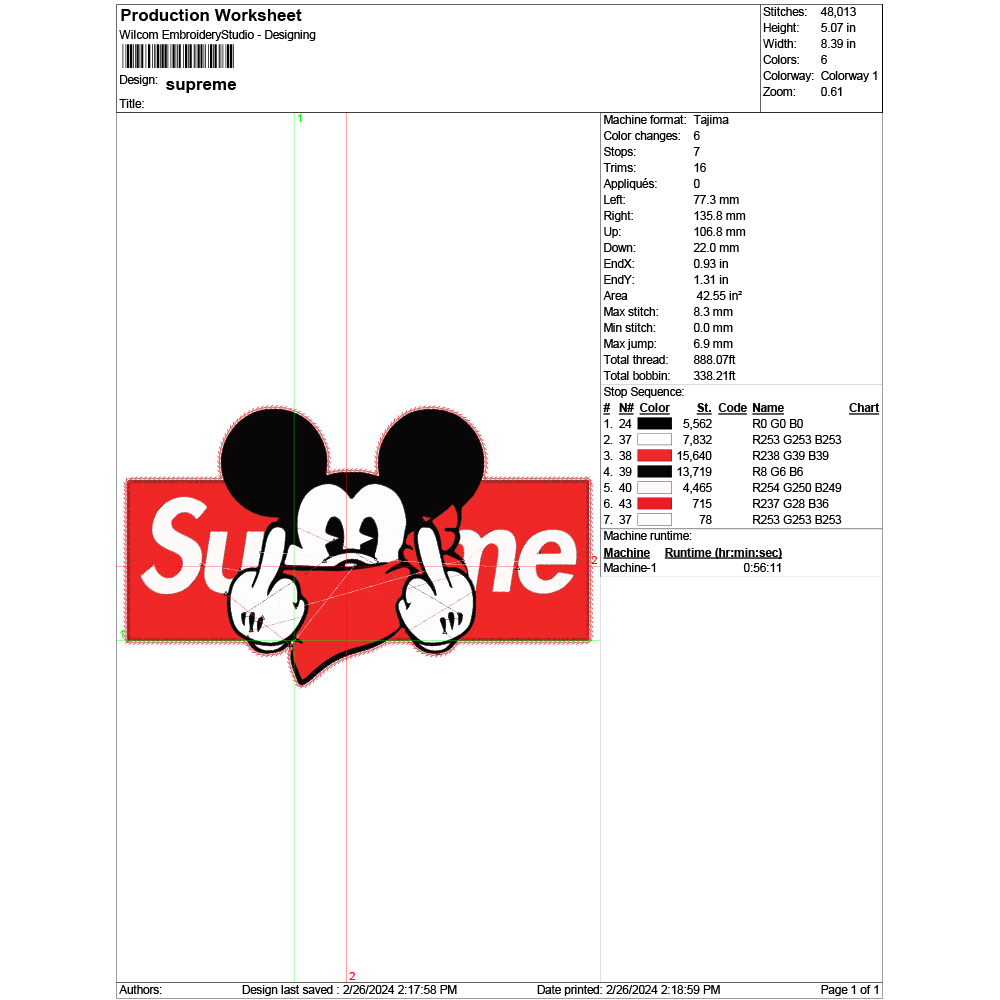 Supreme 3 Embroidery Files, Embroidery Design, MCU 3 sizes M - Inspire ...
