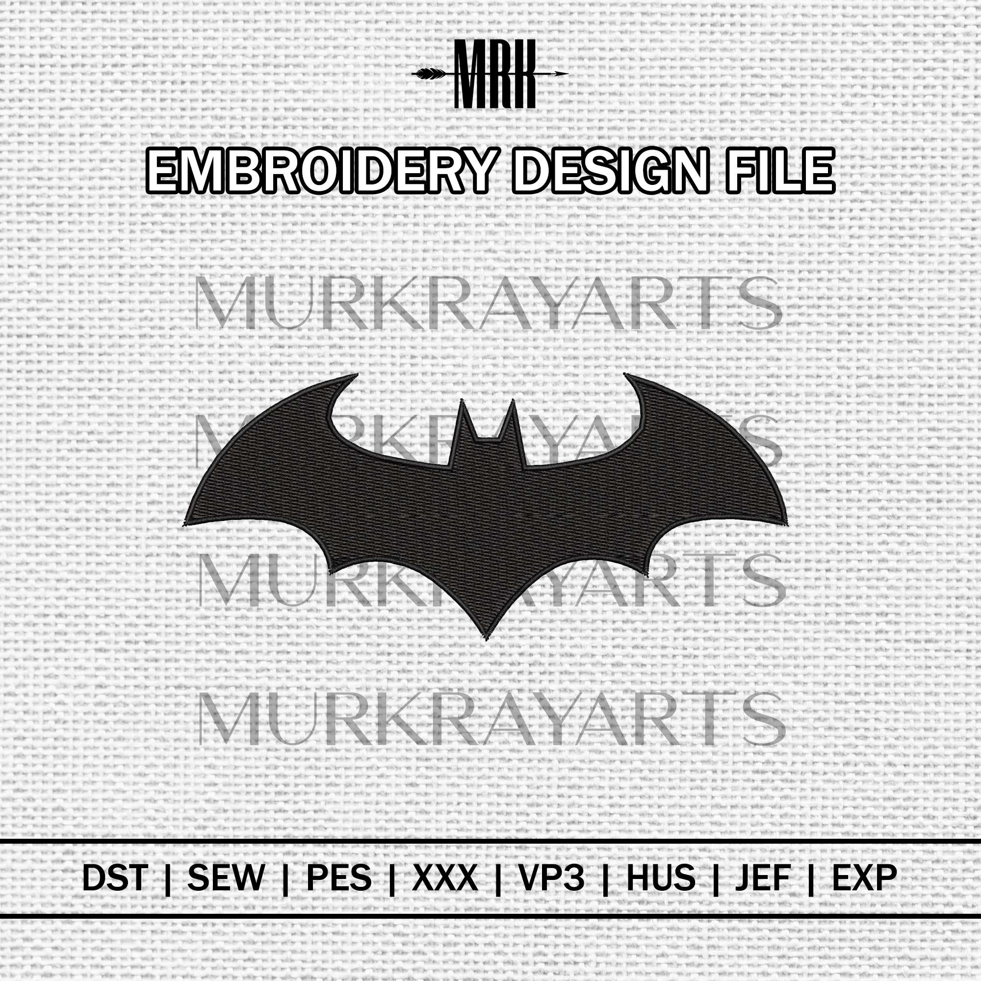 Batman Logo – DC Inspired Embroidery Design File – Embroider | Inspire ...