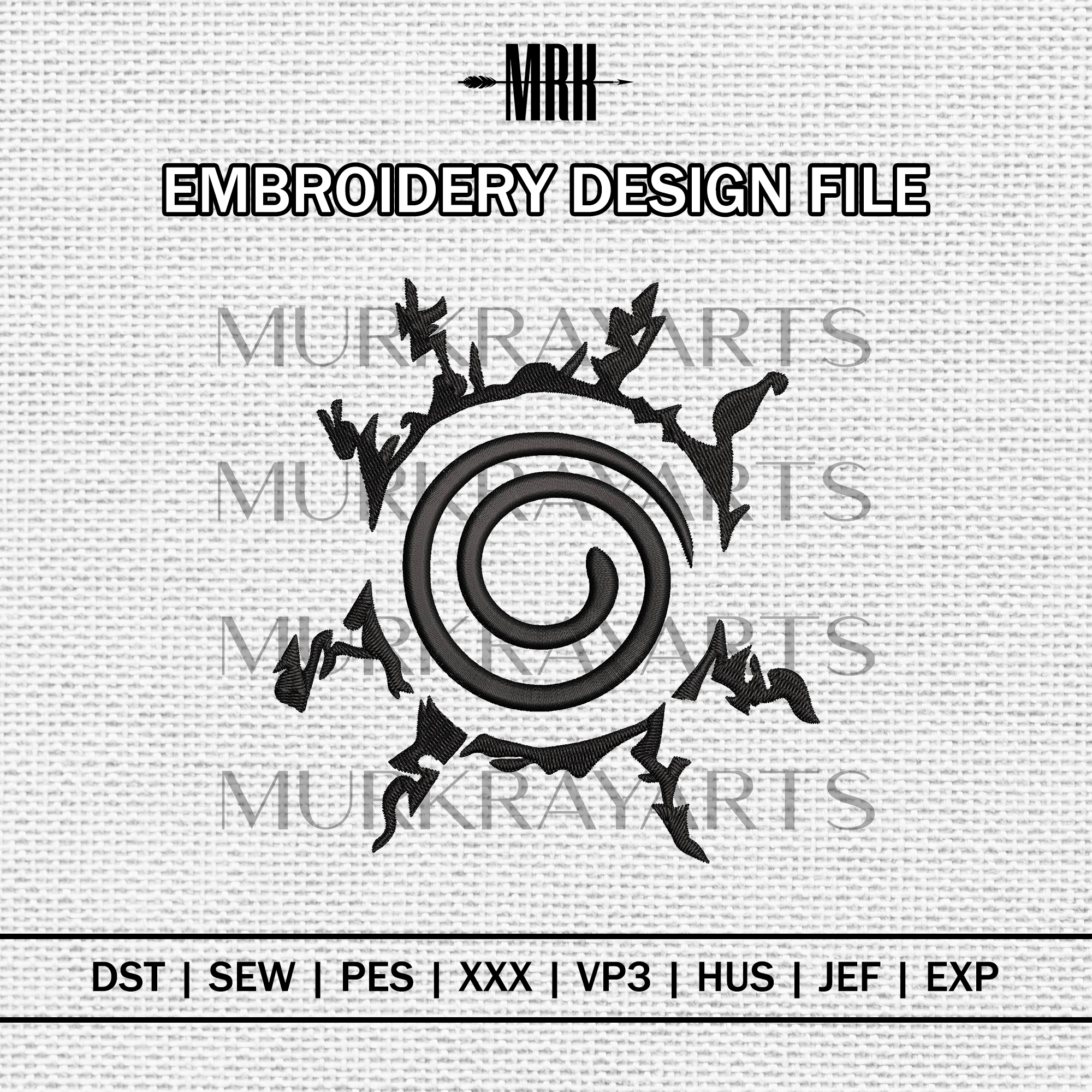 Naruto seal – Anime Inspired Embroidery Design File | Inspire Uplift