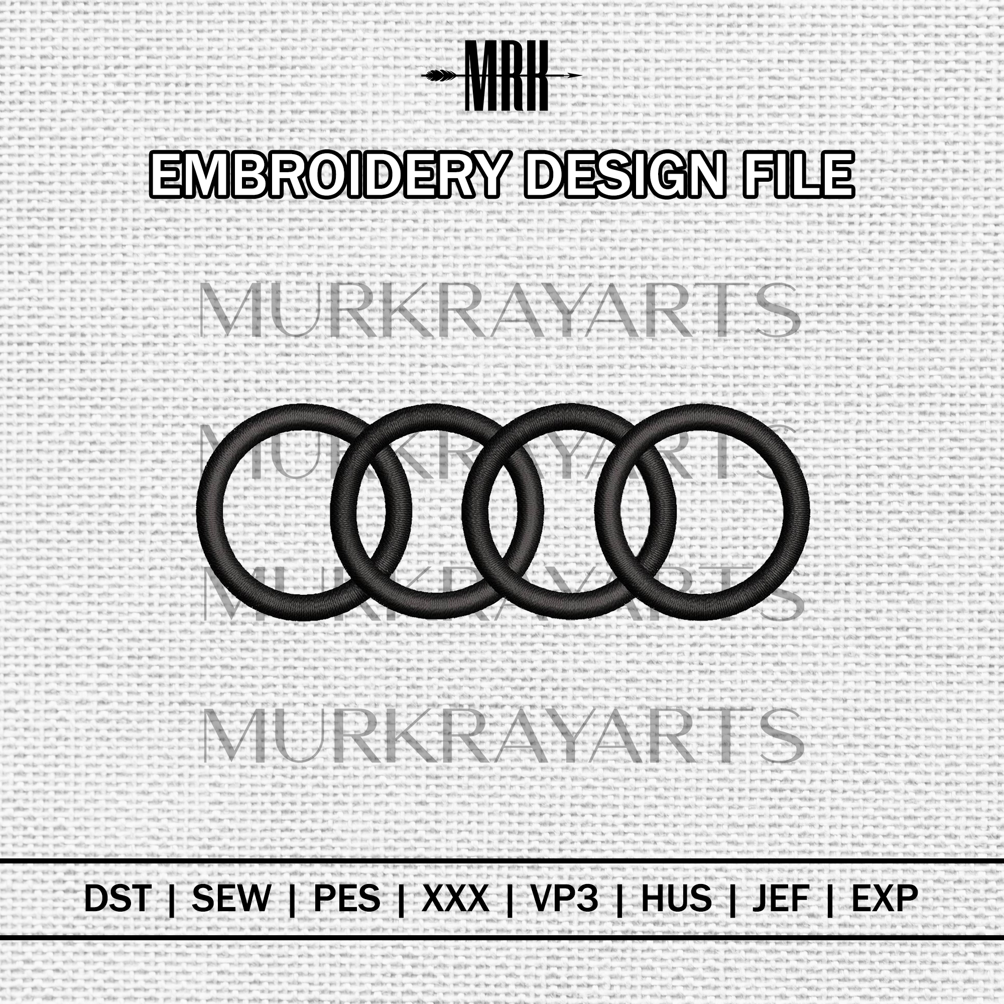 Audi Logo - Car Logo Embroidery Design File – Embroidery Mac | Inspire ...
