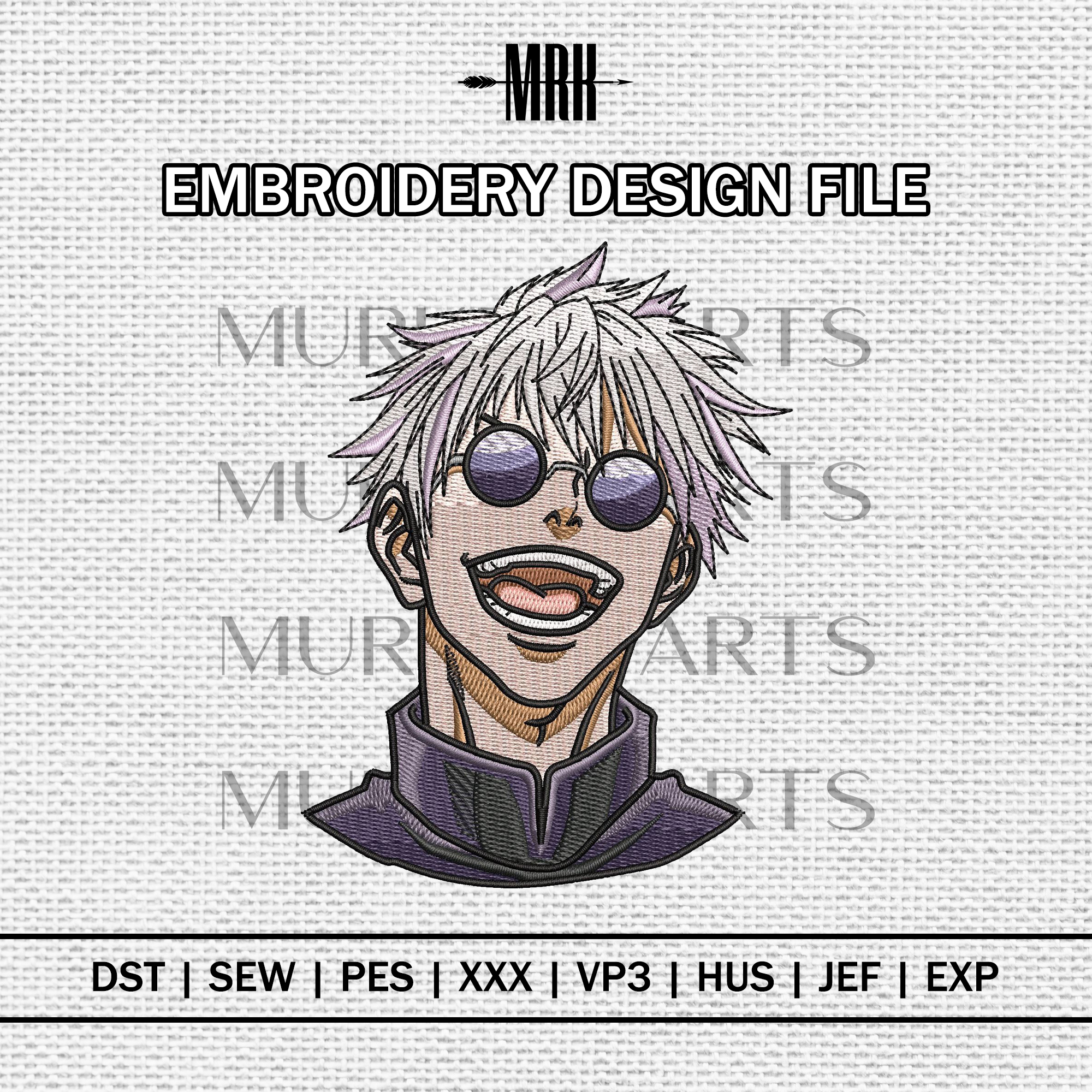 Gojo Satoru Jujutsu Kaisen– Anime Inspired Embroidery Design - Inspire ...