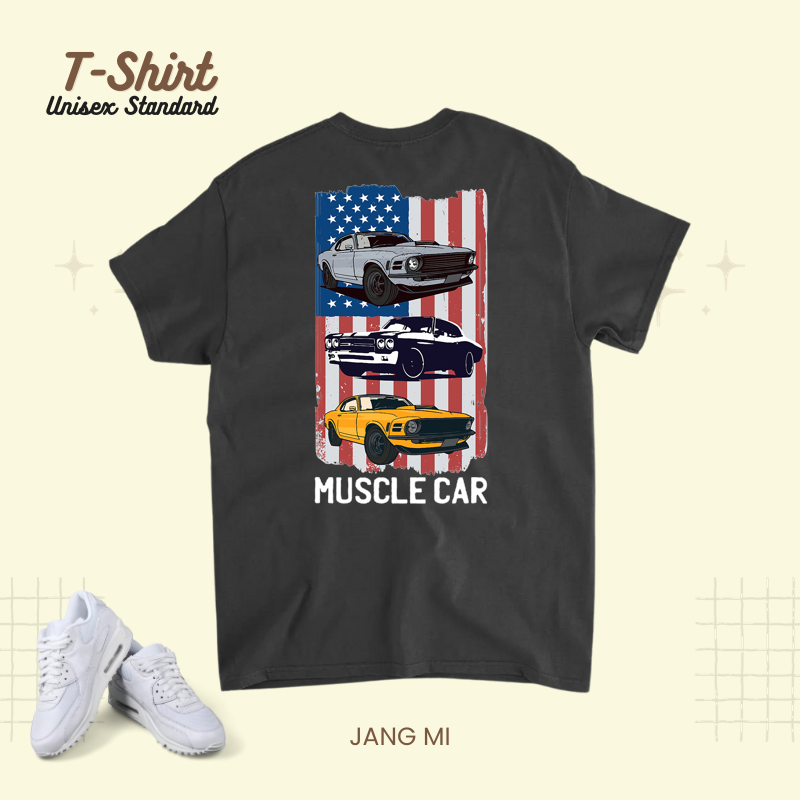 American Muscle Car Racing Classic Car Drivers USA Flag, T-S | Inspire ...
