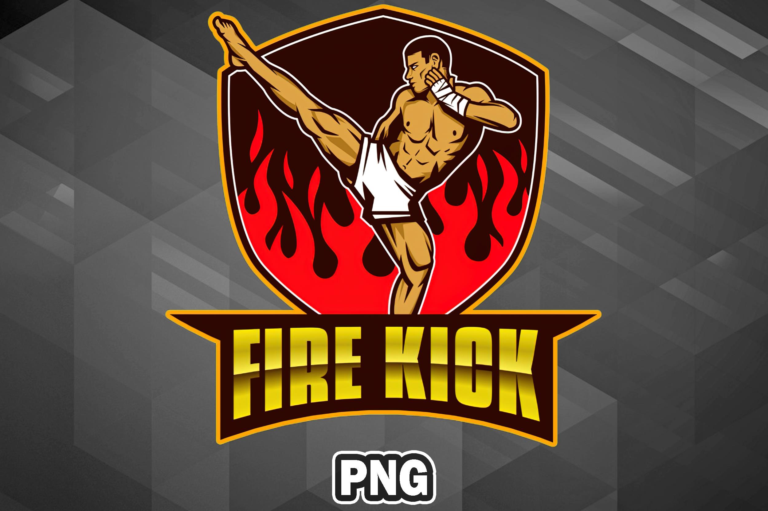Boxing PNG FIRE KICK PNG For Sublimation Print | Inspire Uplift
